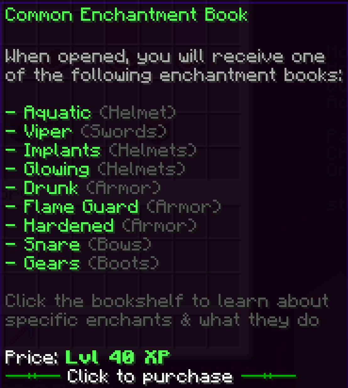 Survival - Enchantments | ManaCube Official Wiki