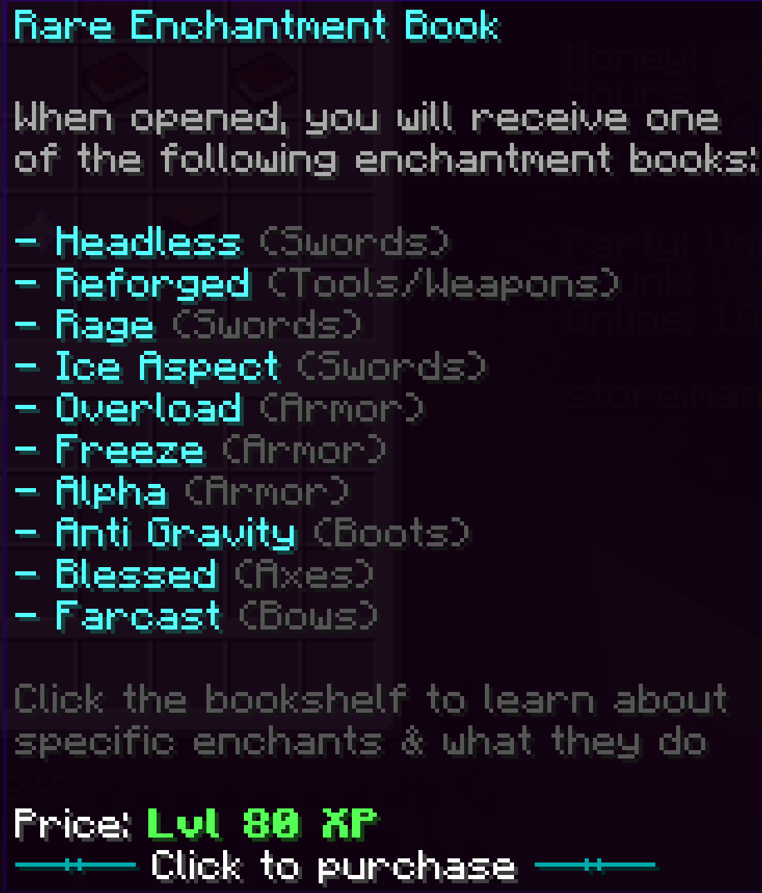 Survival - Enchantments | ManaCube Official Wiki